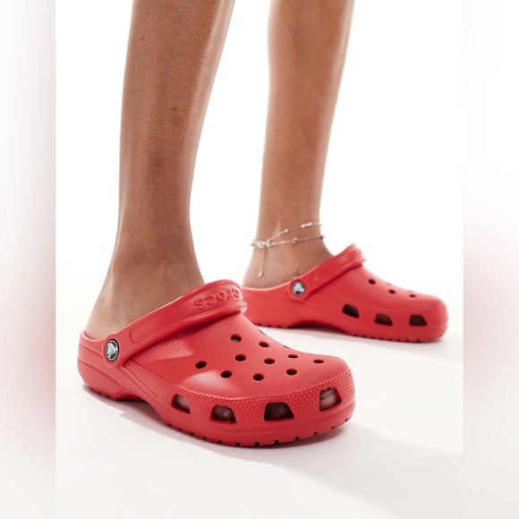 CROCS | Shoes | Crocs Classic Red Croslite Iconic Clog Womens 9 Mens 7 ...